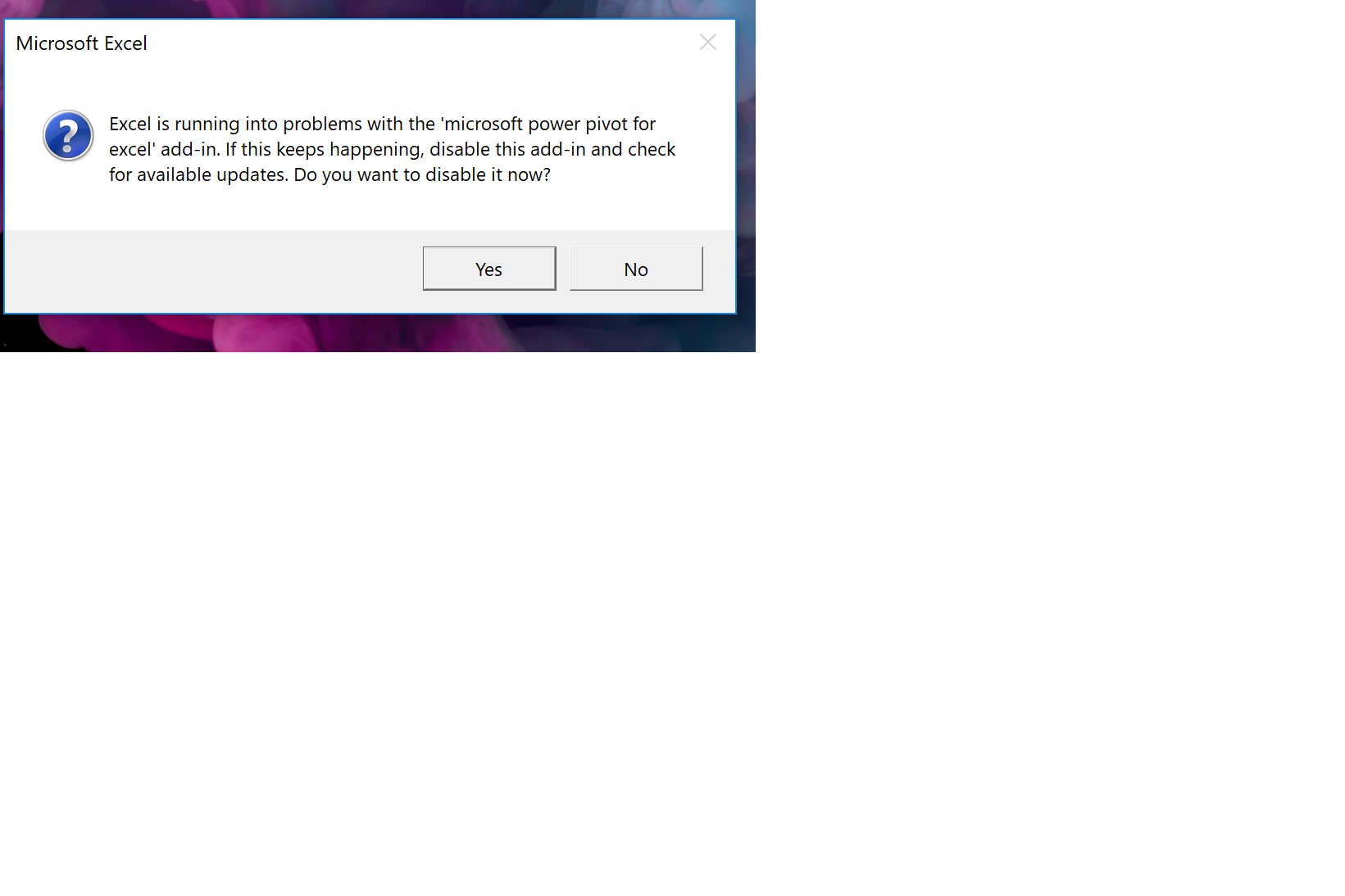 Powerpivot problem in excel 365 | Microsoft Community Hub